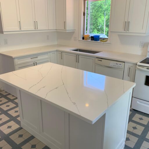 Polishing the Stone: Calacatta Ultra White Quartz Countertop - Midwest ...